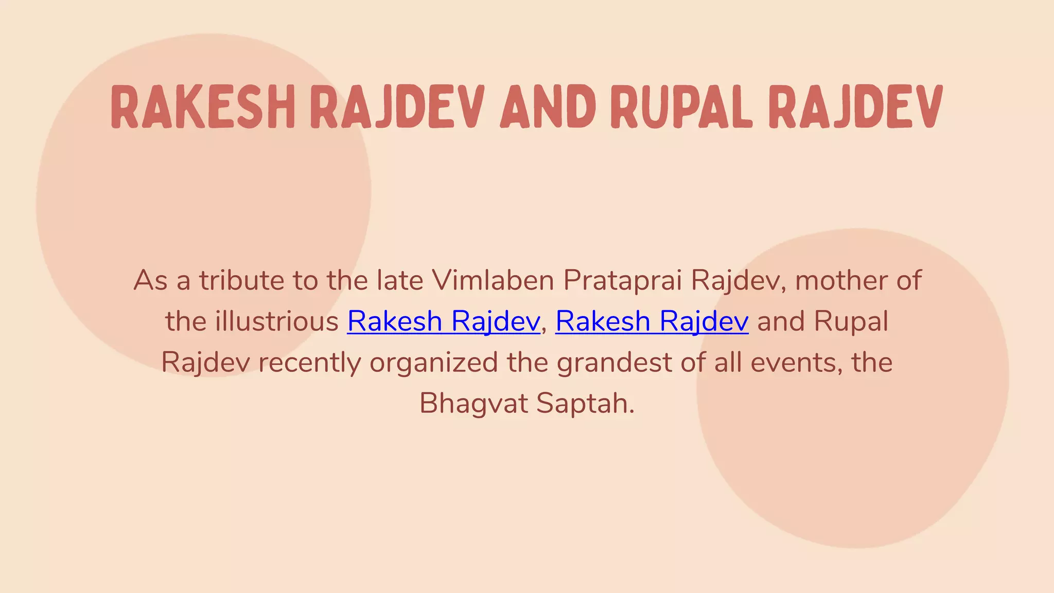 Humankind Striving Hard For Society's Well-Being - Rakesh Rajdev | PPT ...