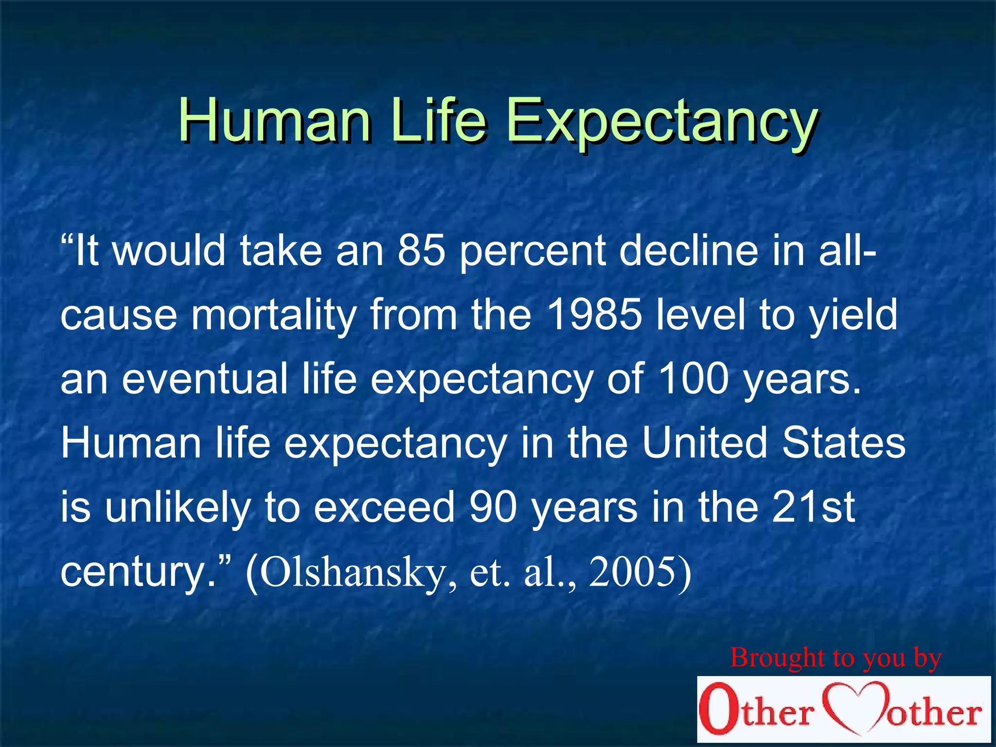 Human life expectancy | PPT