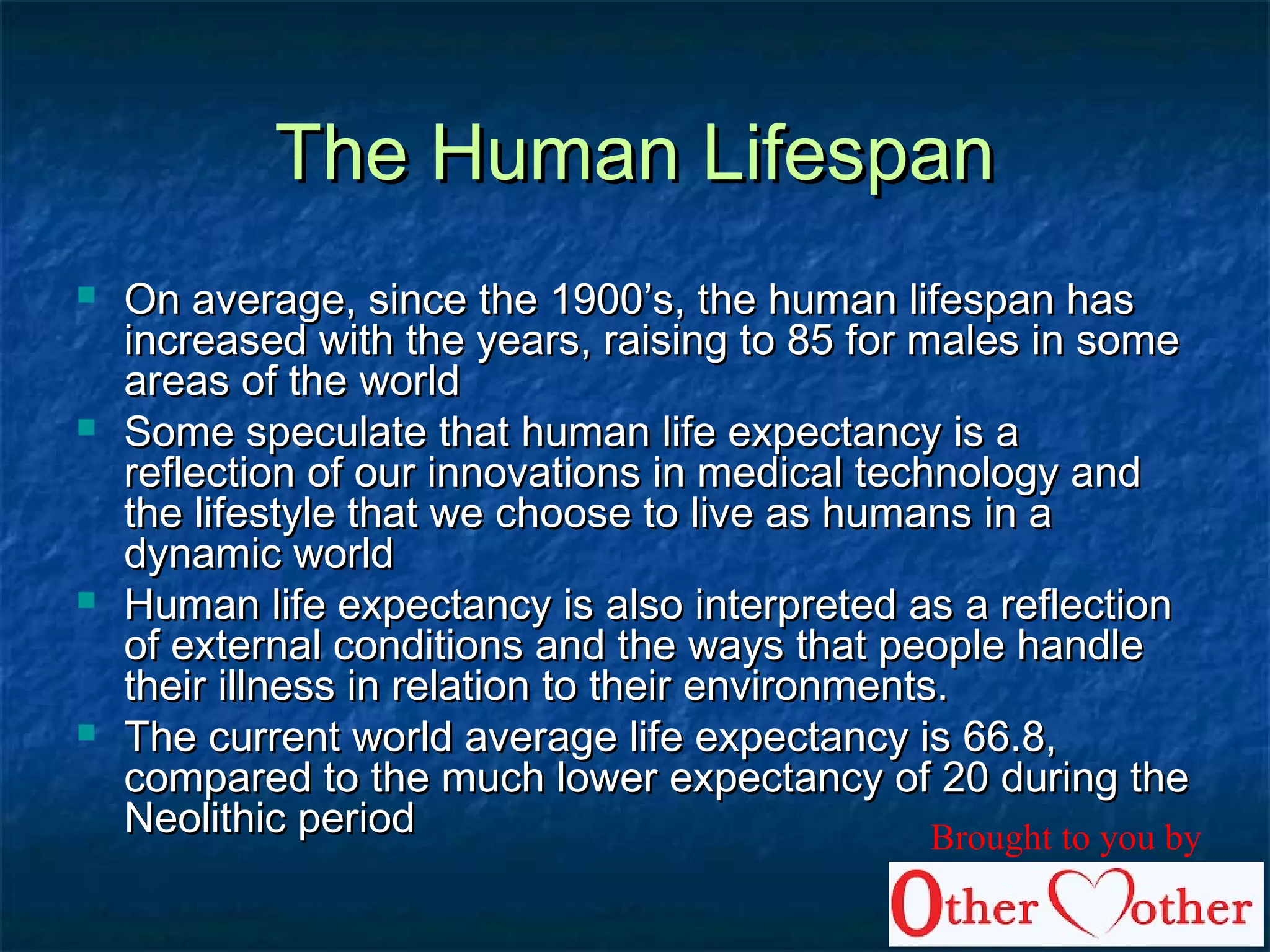 Human life expectancy | PPT