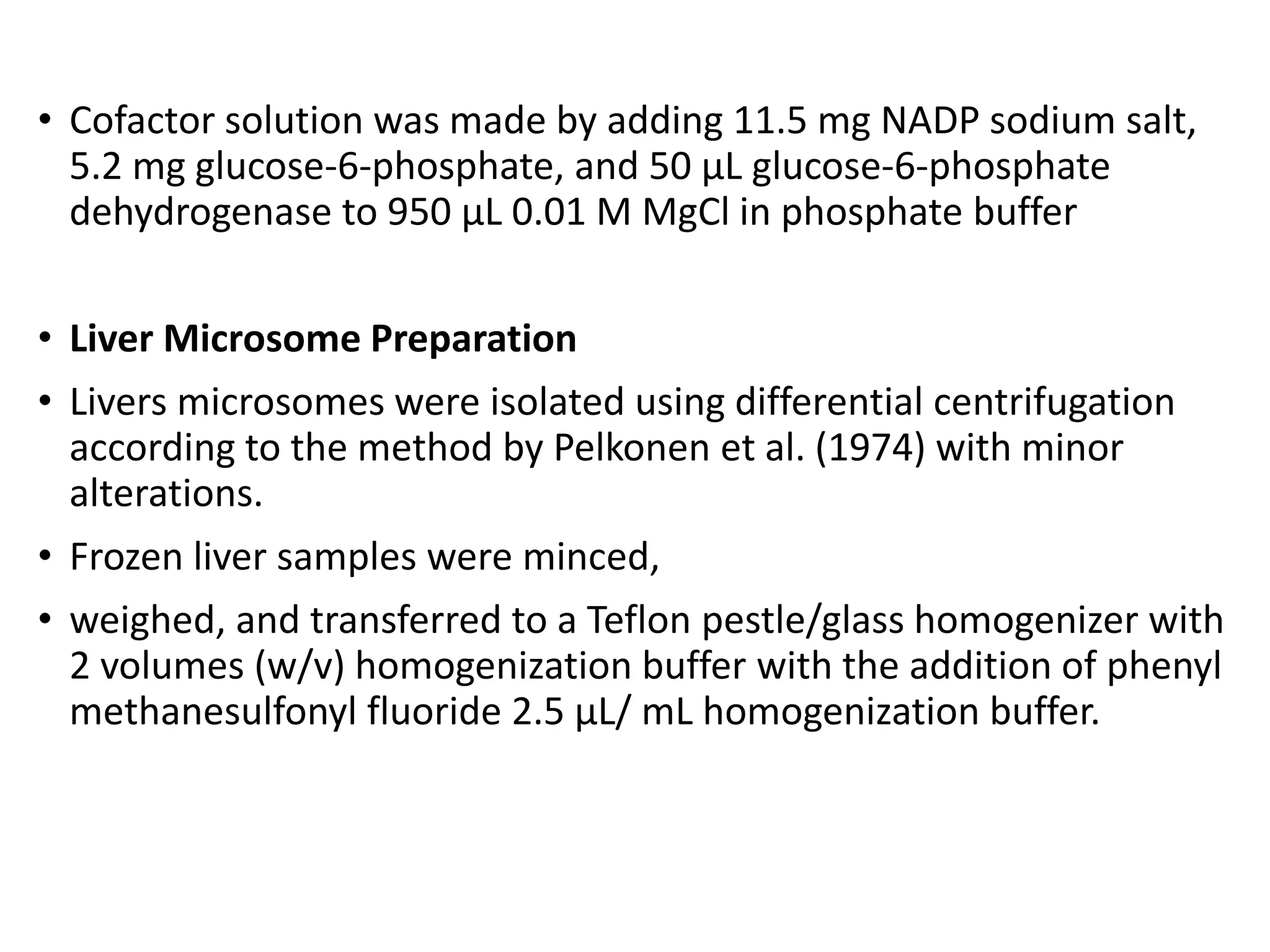 Human liver microsomes & rat liver microsomes | PPTX