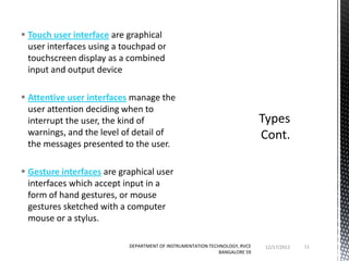 Human machine interfacing | PPTX | Operating Systems | Computer ...