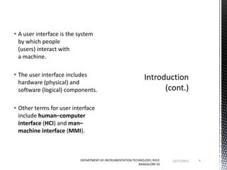 Human machine interfacing | PPTX | Operating Systems | Computer ...