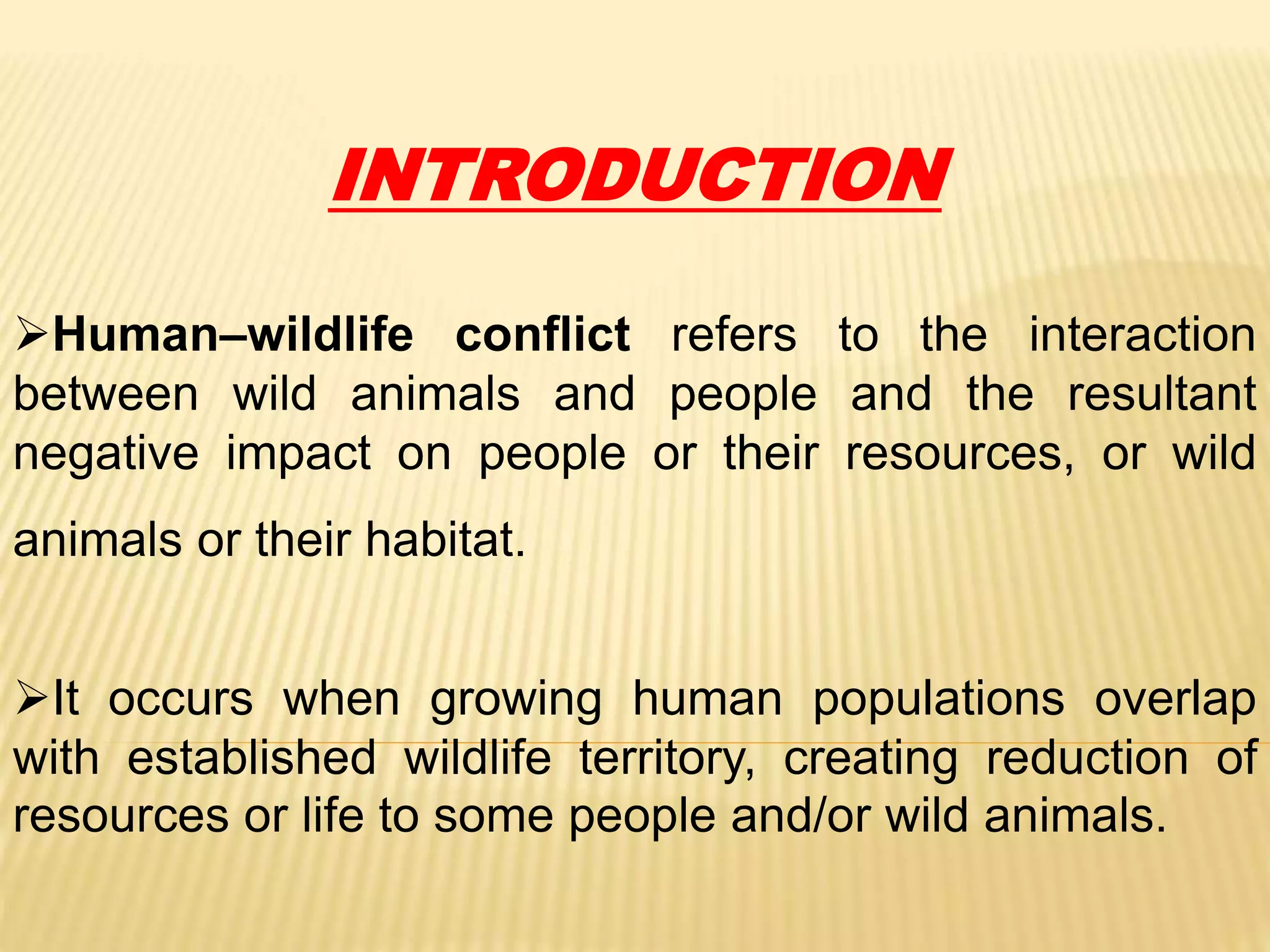 Human wildlife conflict | PPTX