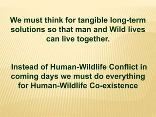 Human wildlife conflict | PPTX