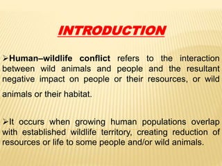 Human wildlife conflict | PPTX