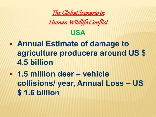 Human wildlife conflict | PPTX