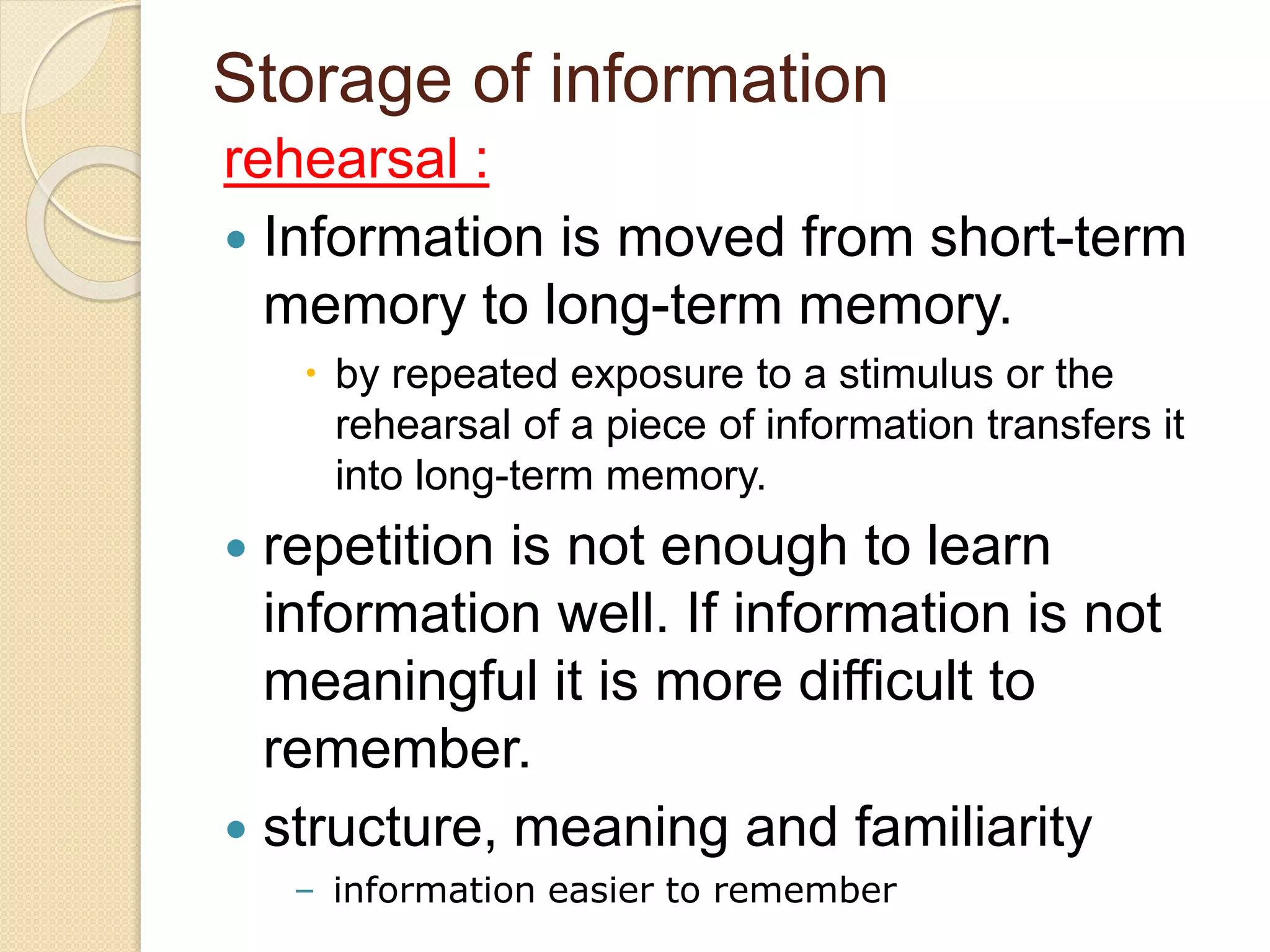 HCI Fundamentals - Part 2 : Human memory and thinking | PPT