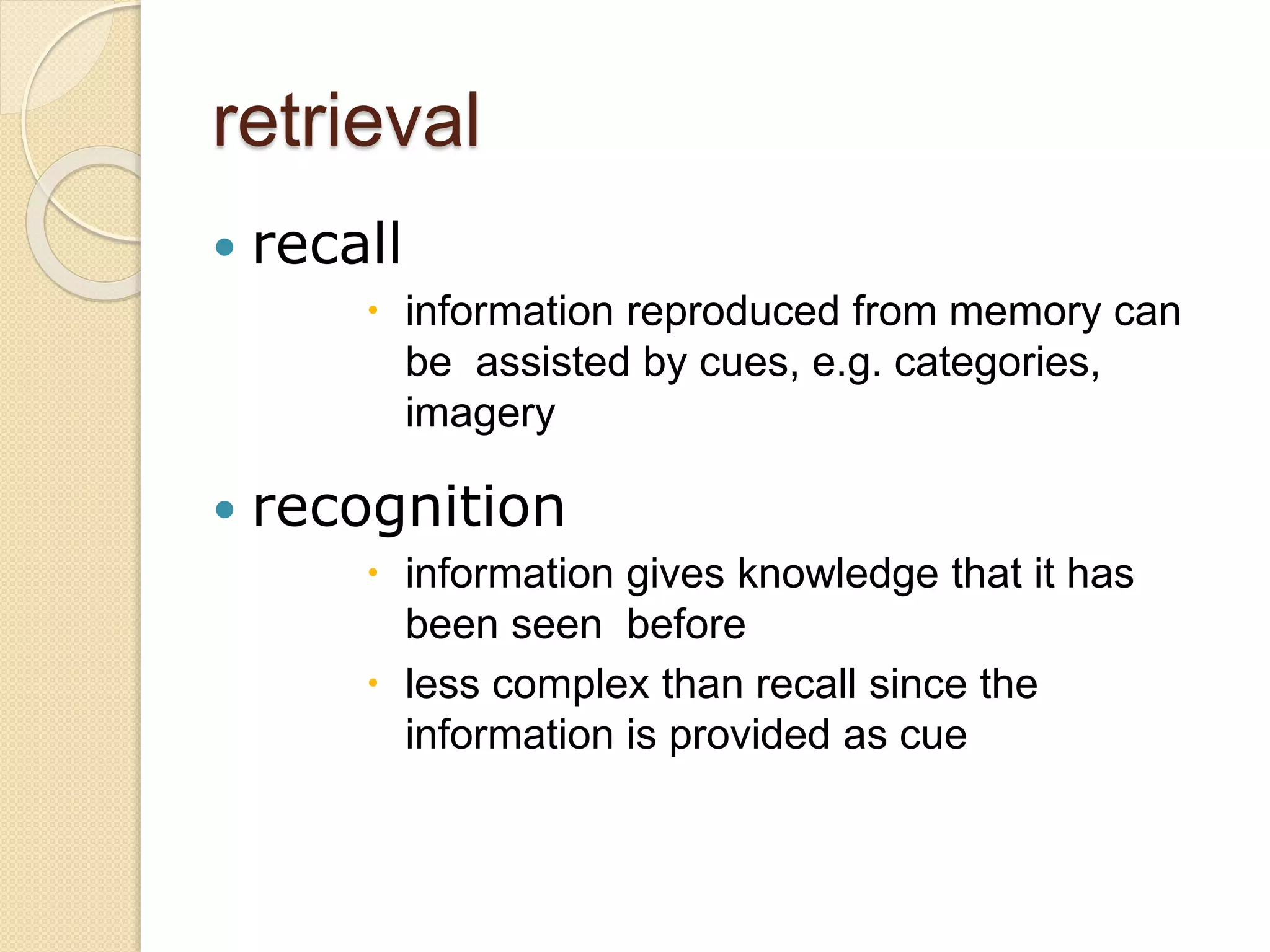 HCI Fundamentals - Part 2 : Human memory and thinking | PPT