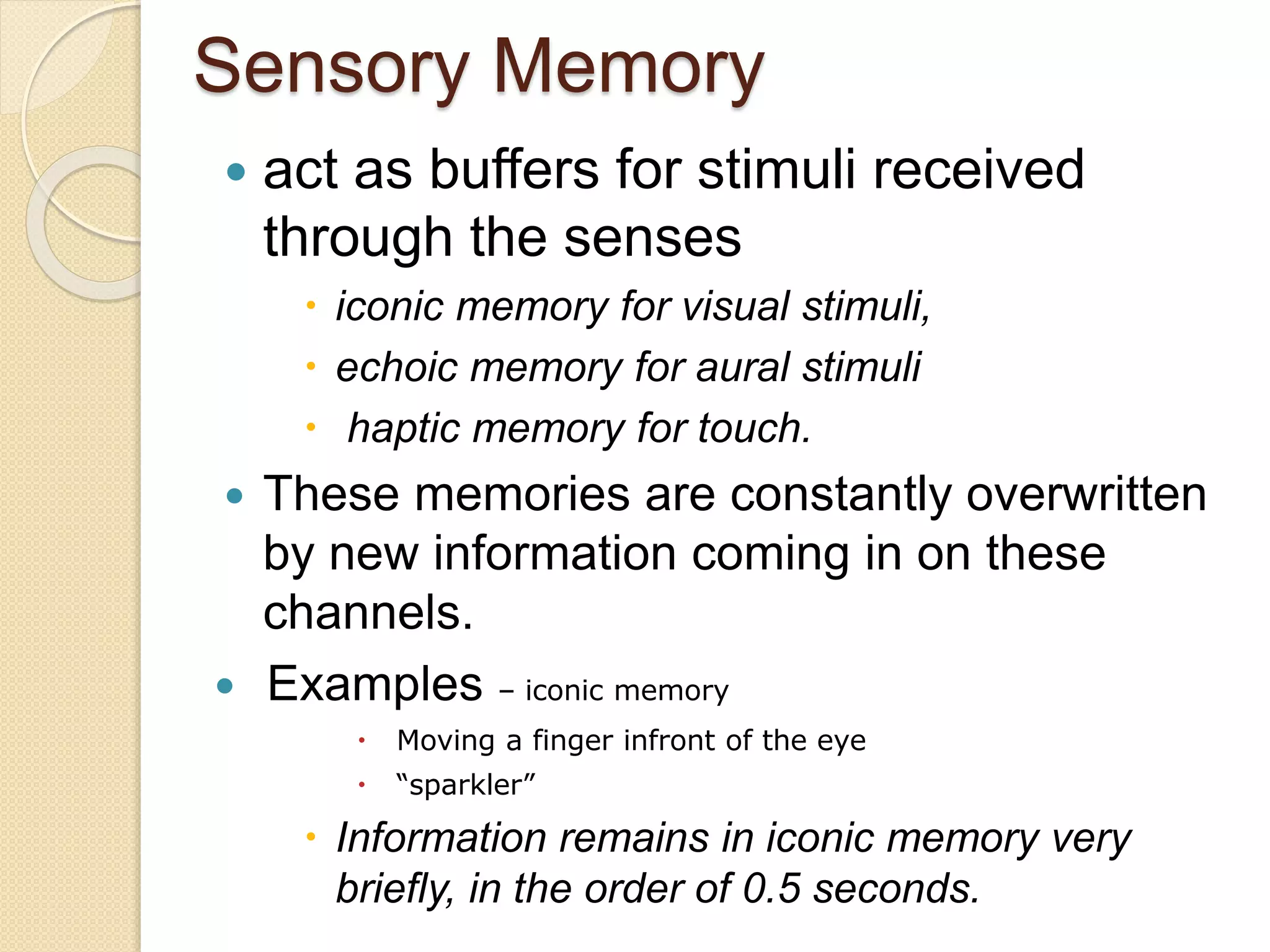HCI Fundamentals - Part 2 : Human memory and thinking | PPT