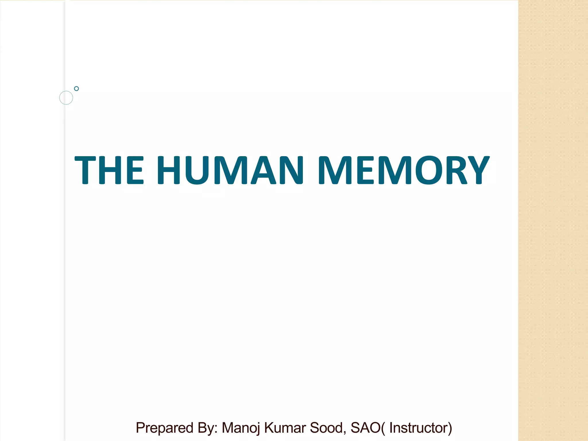 Human memory | PPTX