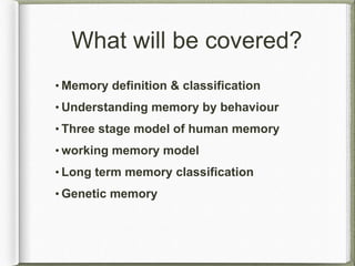 Human memory systems | PPTX