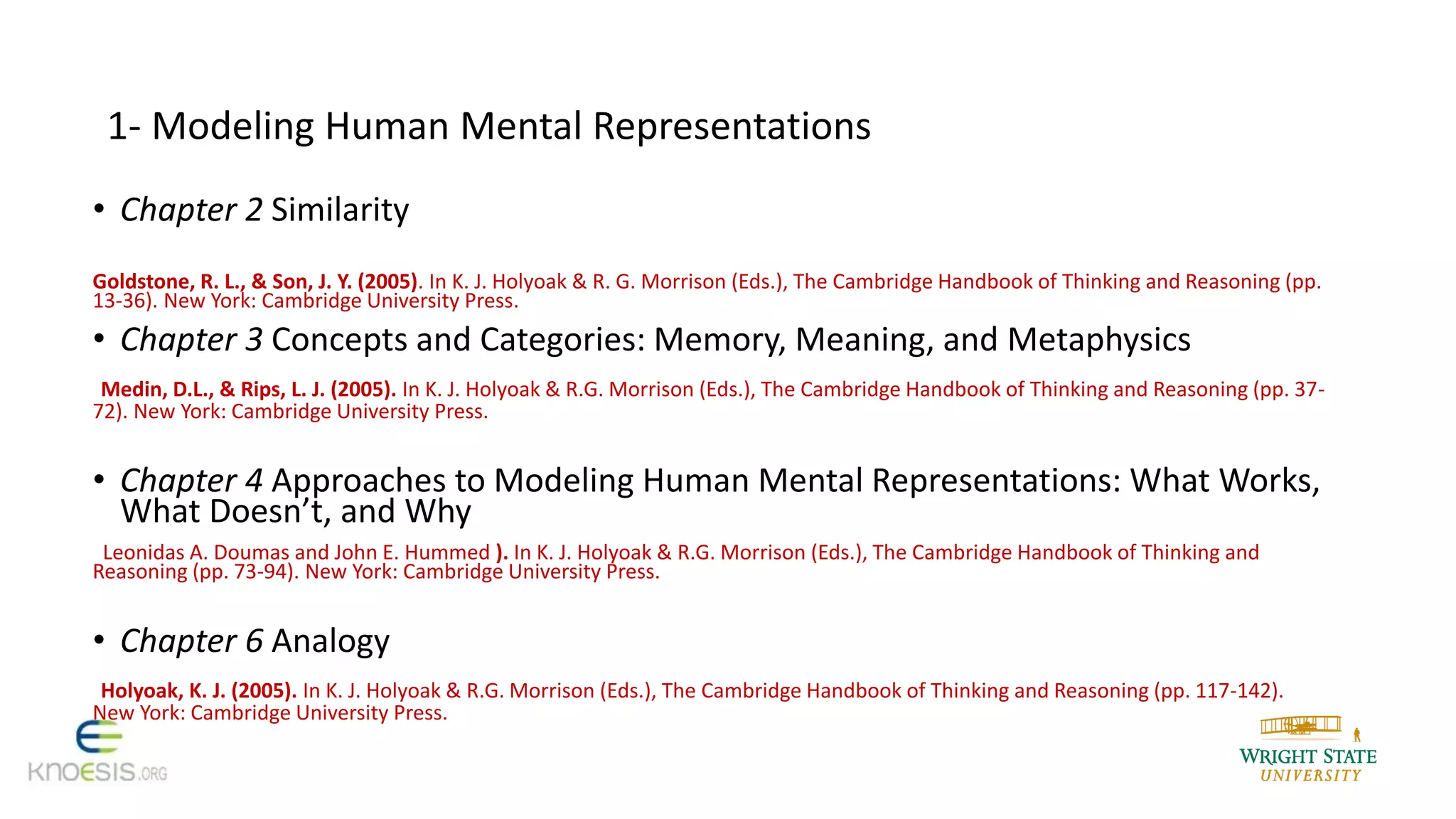 Semantic, Cognitive and Perceptual Computing -Human mental representation | PPT