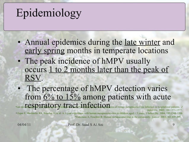 Human metapneumovirus | PPT | Lung and Respiratory Health | Diseases ...