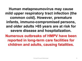 Human metapneumovirus (HMPV or hMPV).ppt