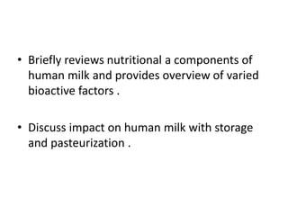 Human milk composition jc | PPTX