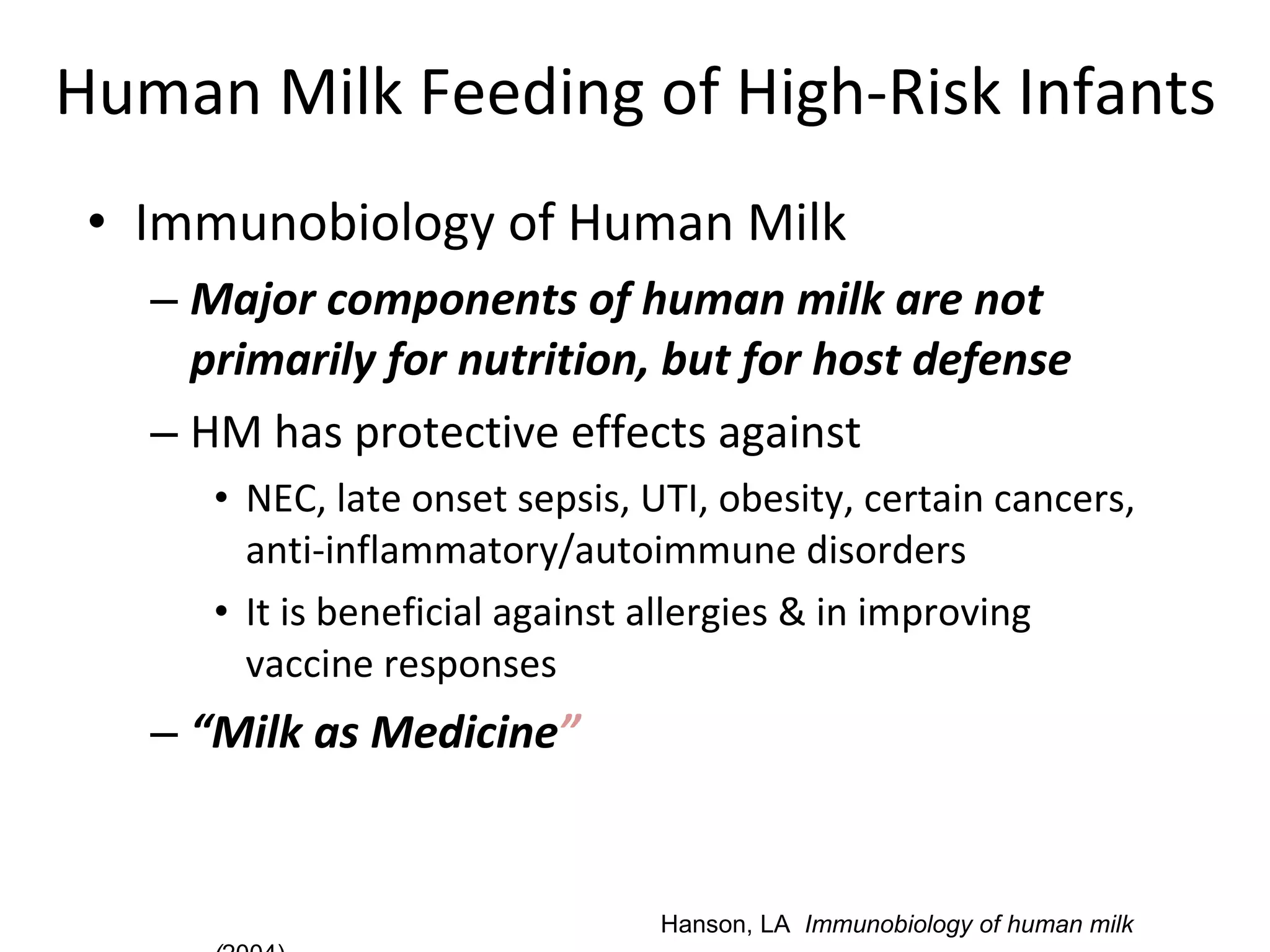Human Milk Feeding in the NICU | PPT