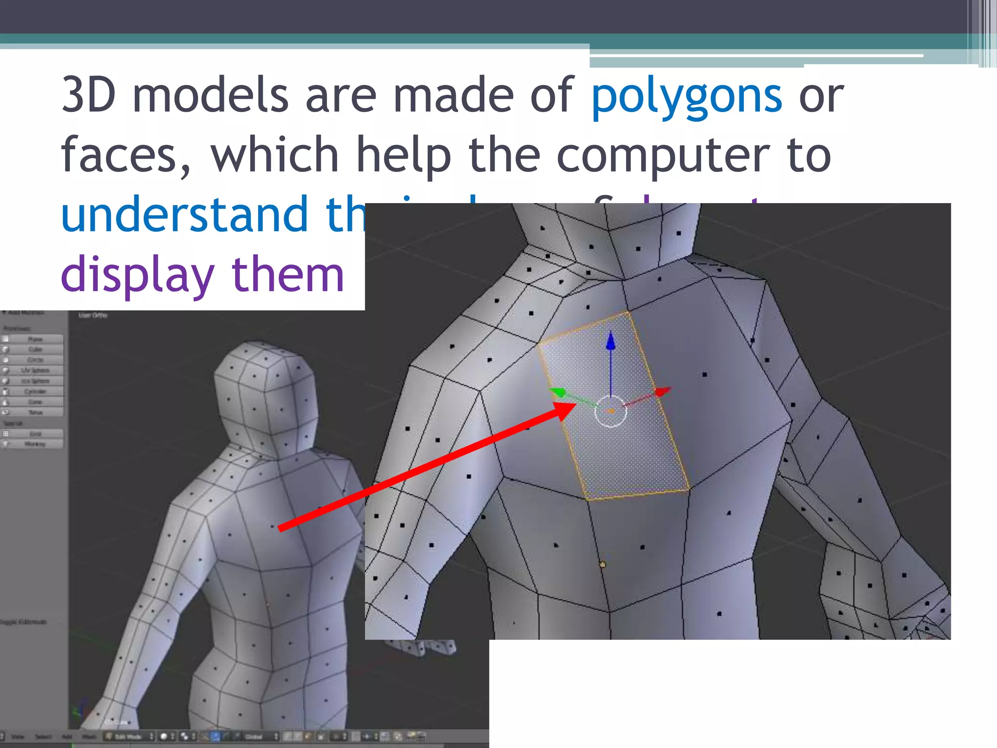 Intro to 3D modeling a human | PPTX