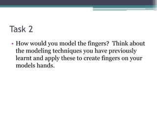 Intro to 3D modeling a human | PPTX