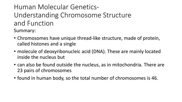 Human molecular Genetics | PPT