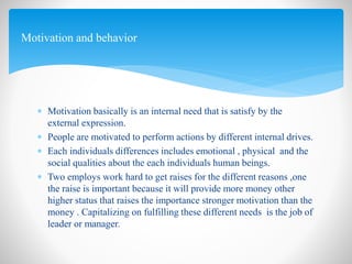 Human Motivation | PPTX