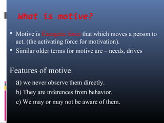 Human motivation and behaviour | PPT