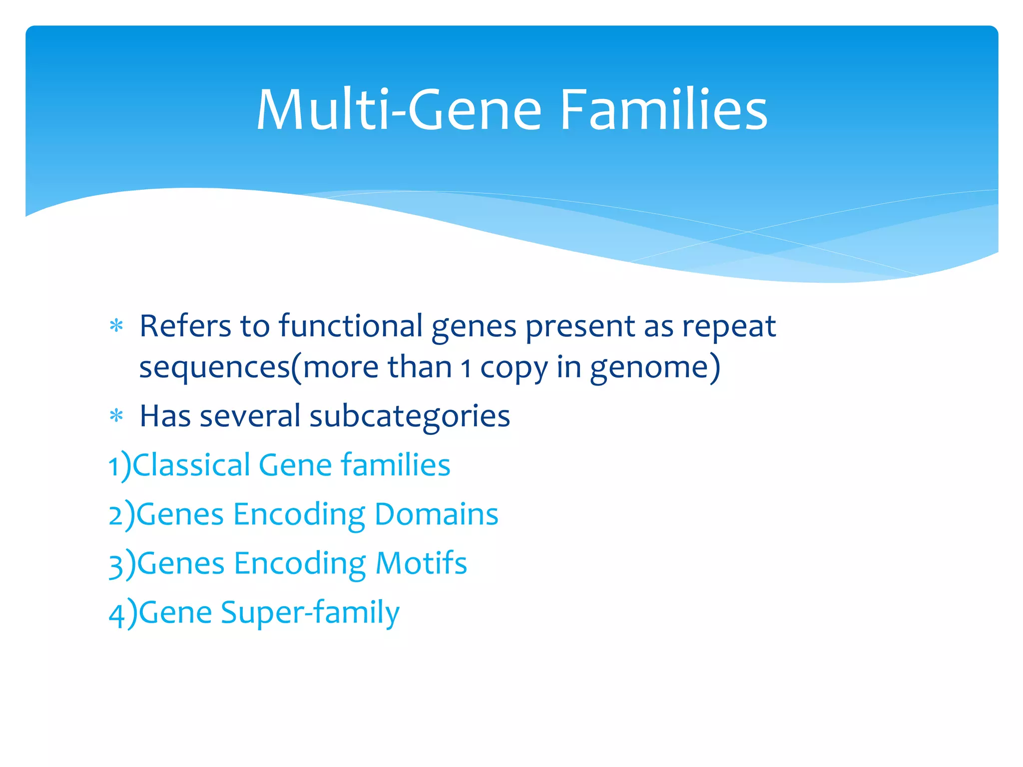Human multi gene families | PPTX