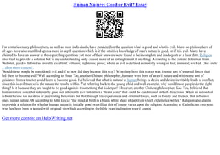 Human Nature | PDF