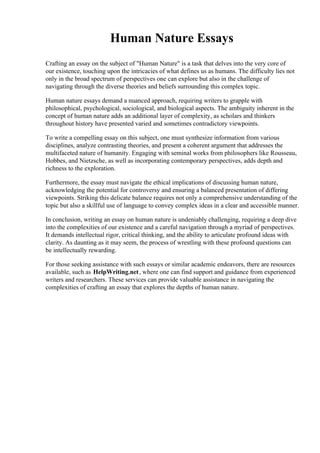 Human Nature Essays.pdf