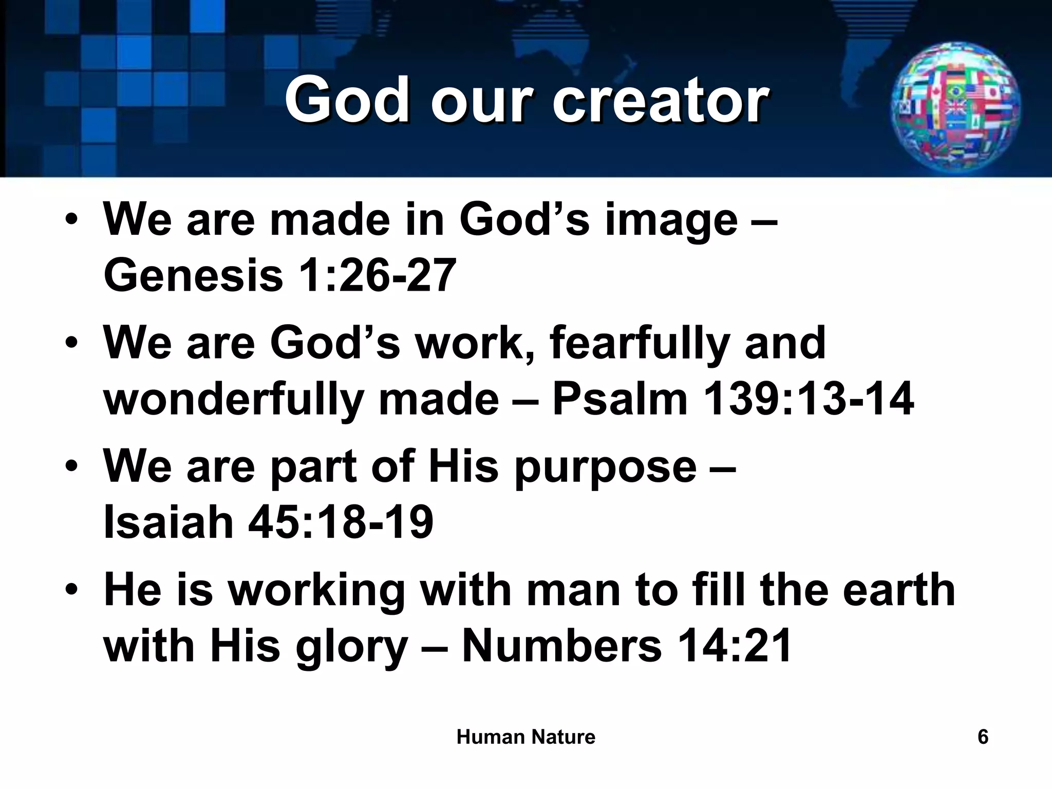 Human nature – god’s view | PPTX