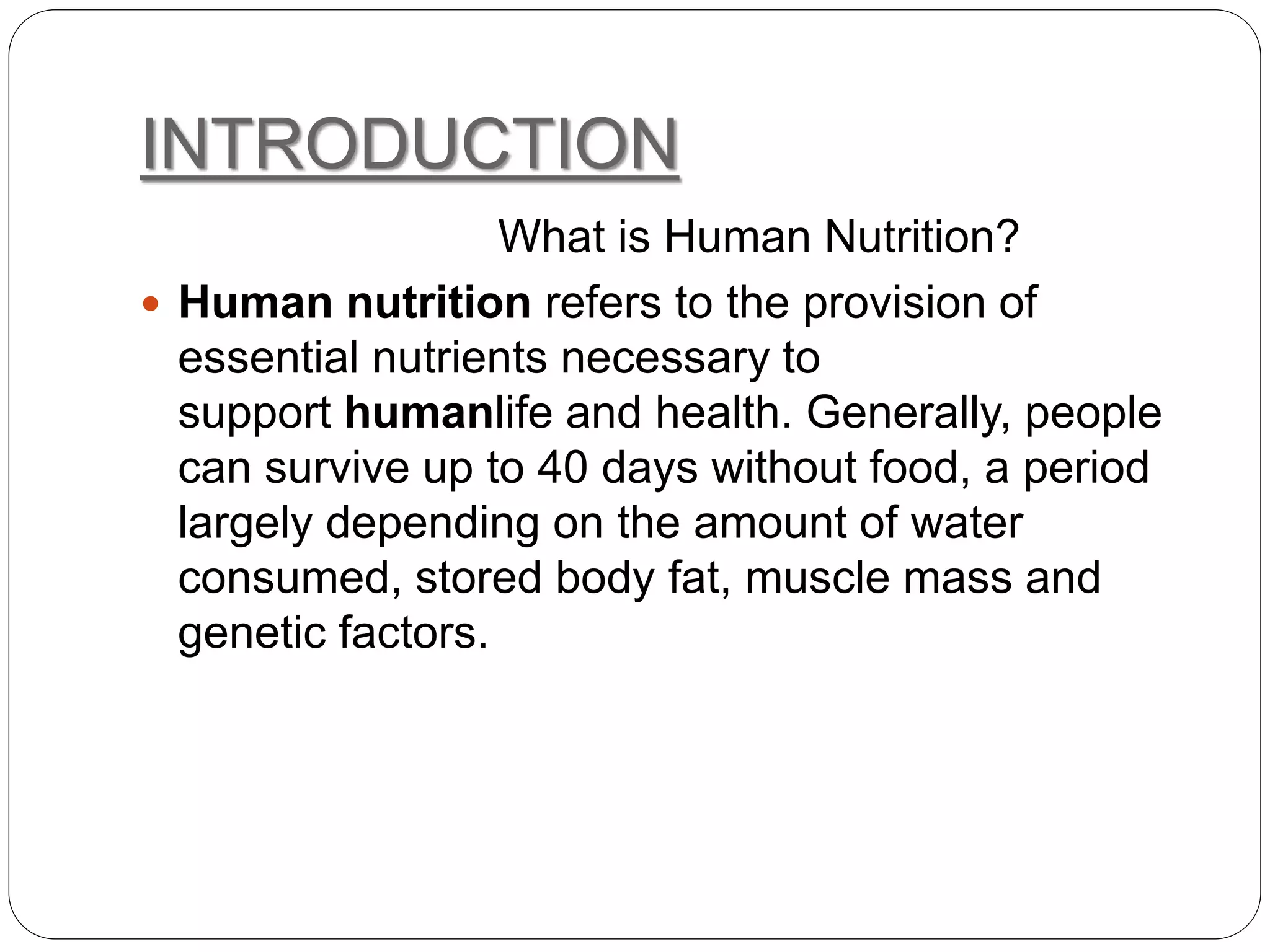 Human nutrition | PPTX