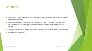 Human nutrition, vitamin B1(Thiamine) | PPTX