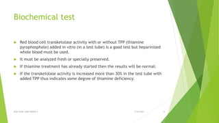 Human nutrition, vitamin B1(Thiamine) | PPTX