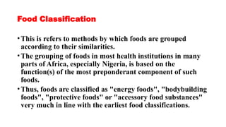 HUMAN NUTRITION, FOOD AND CLASSIFICATION OF FOOD 1.pptx