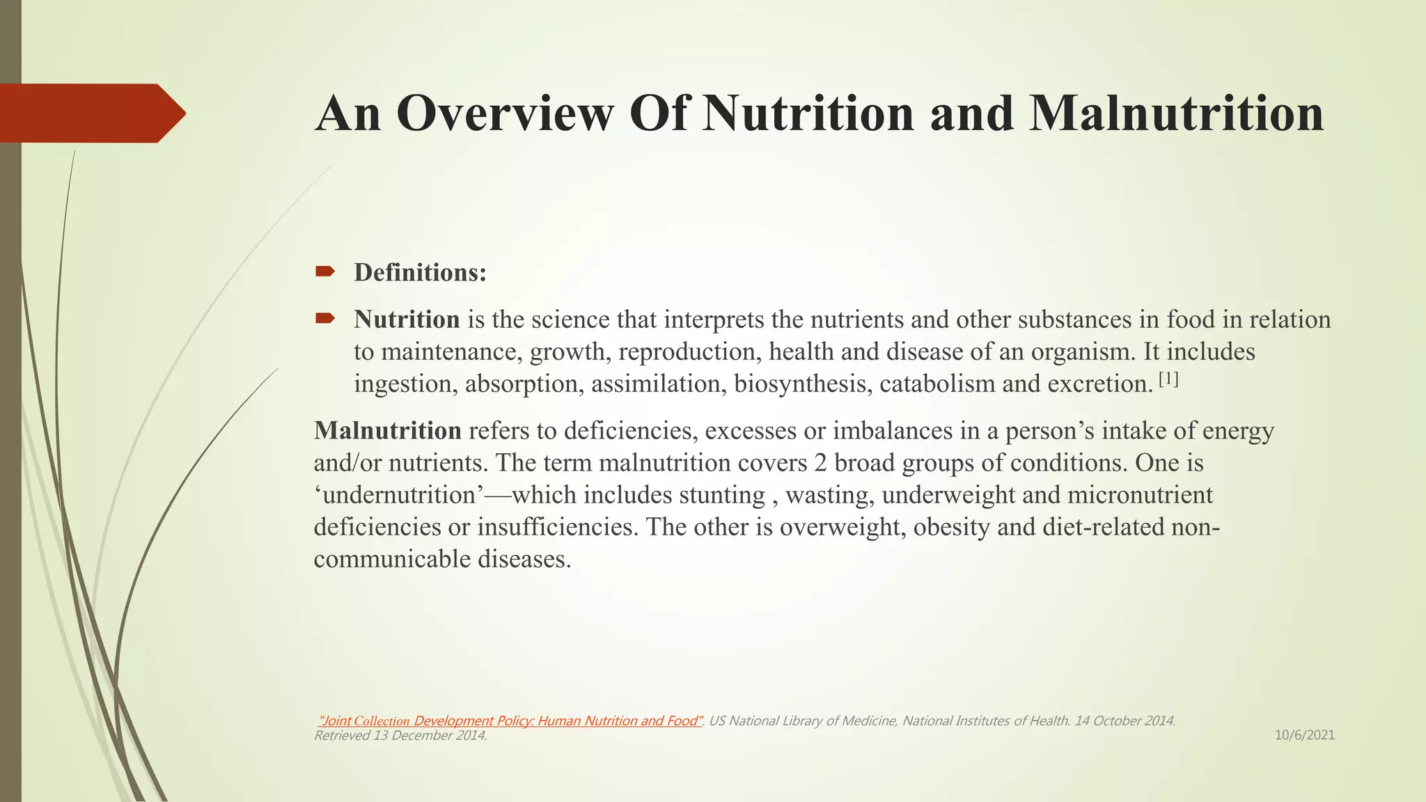 Human nutrition and it’s public health importance | PPTX