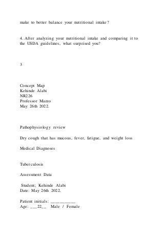 Human NutritionModule 03 Nutritional Intake WorksheetName | PDF