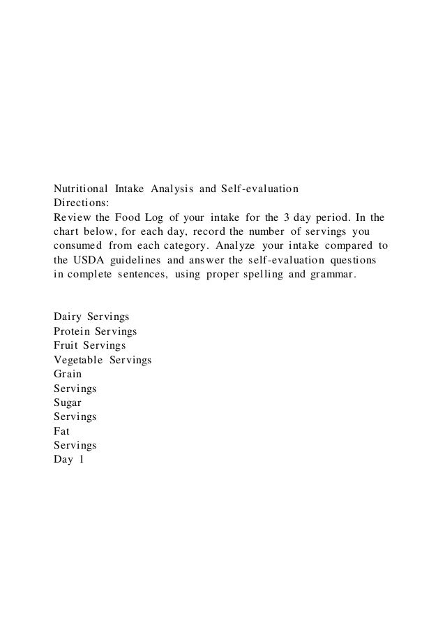 Human NutritionModule 03 Nutritional Intake WorksheetName | PDF