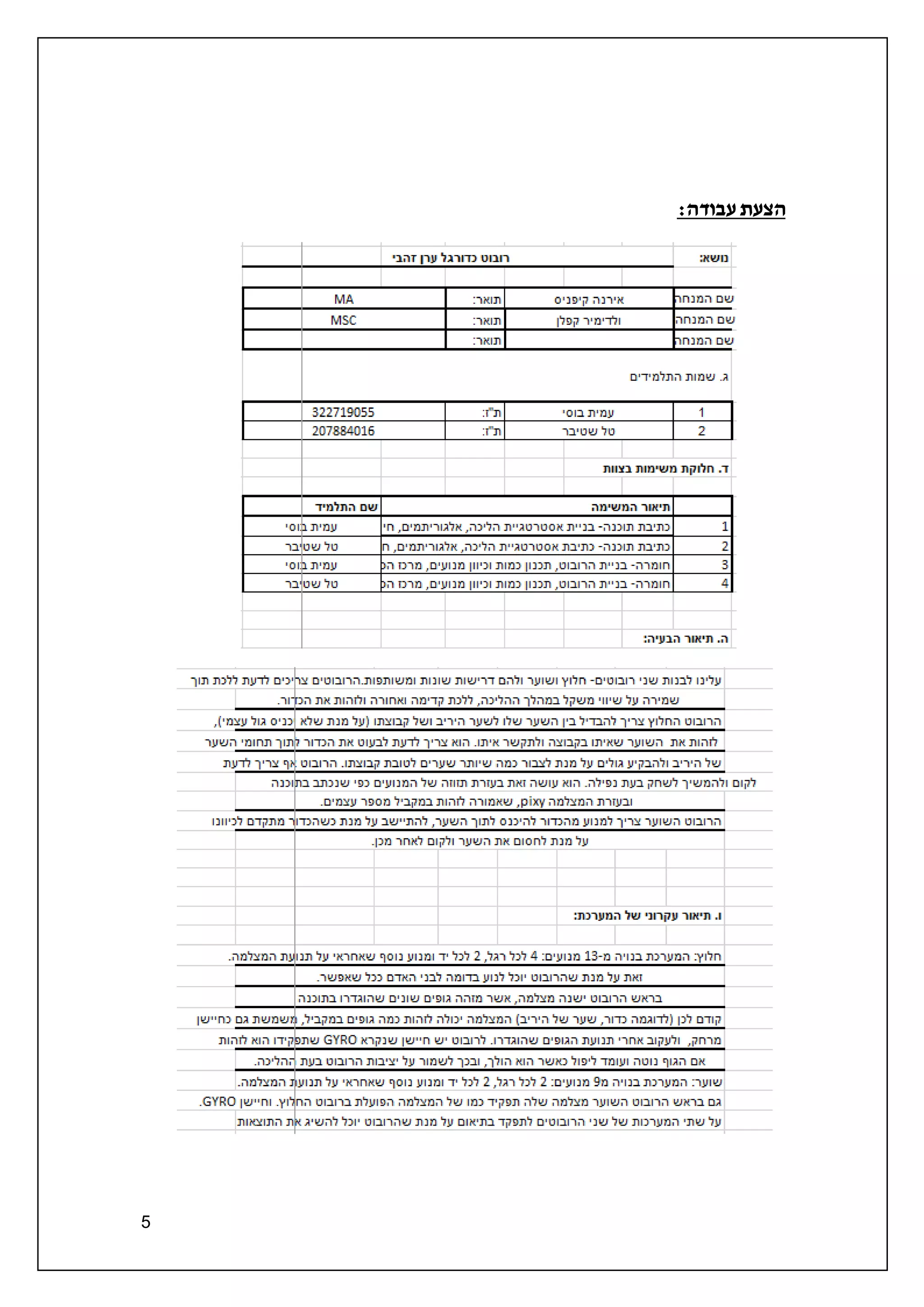 Humanoid project | PDF