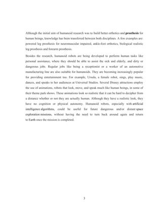 Humanoid project report | PDF