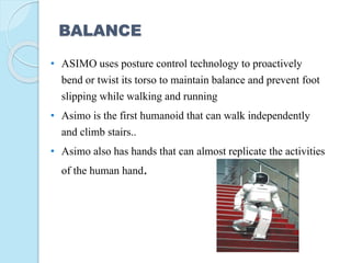 ASIMO Humanoid robot | PPTX