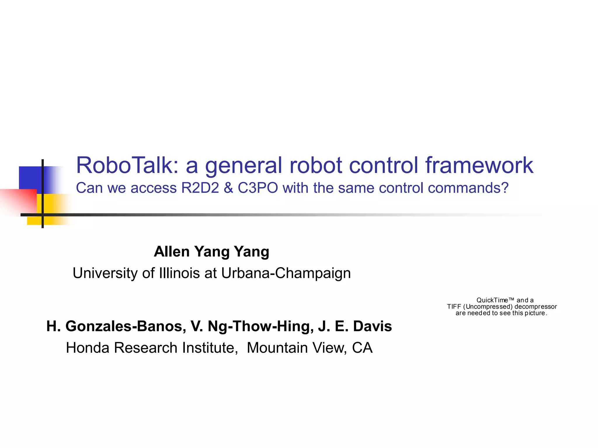 Humanoid robot ppt | PPT