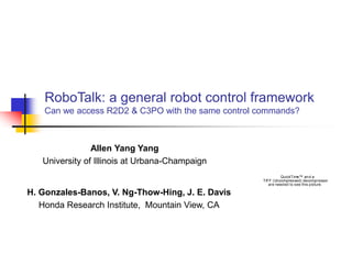 Humanoid robot ppt | PPT