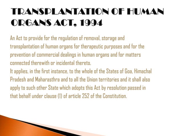 Human organ transplantation | PPTX | Surgery | Medical Health