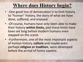 WH 1111, Human Origins and the Beginning of History | PPTX