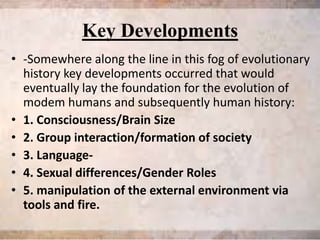 WH 1111, Human Origins and the Beginning of History | PPTX