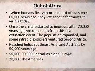 WH 1111, Human Origins and the Beginning of History | PPTX