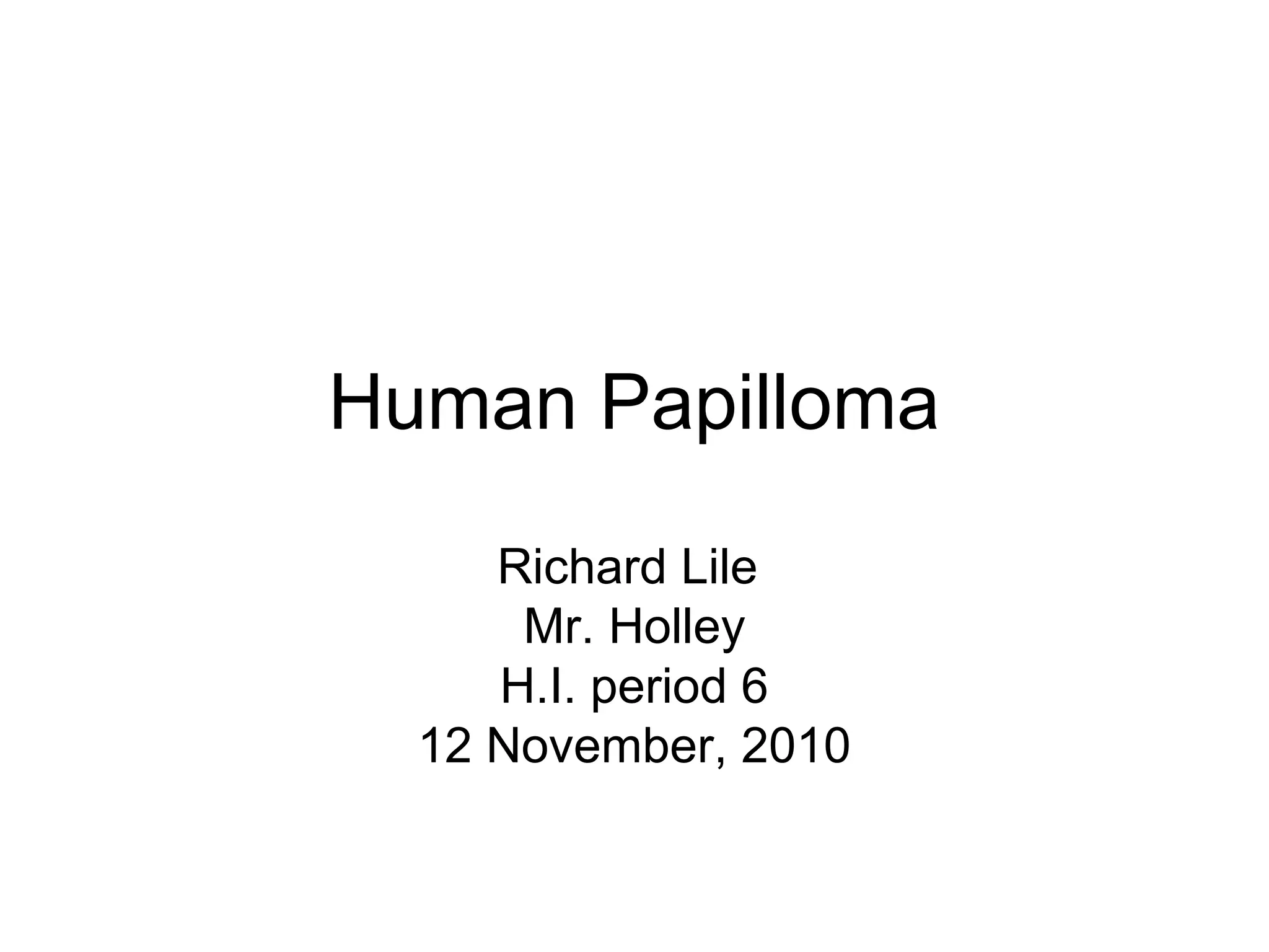Human papilloma | PPT