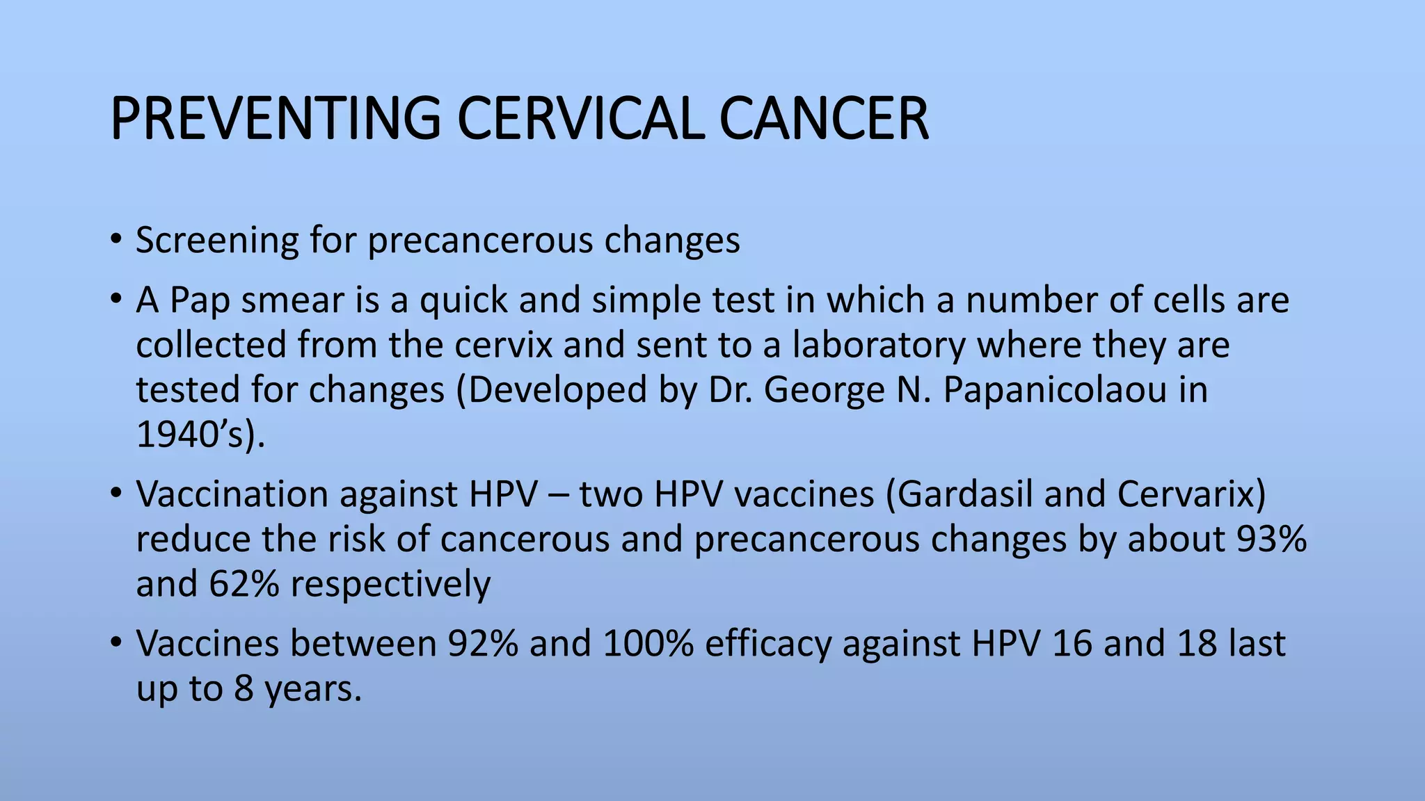 Human Papillomavirus and Cervical Cancer | PPTX