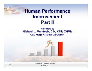 Principles of Human Performance Improvement | PDF