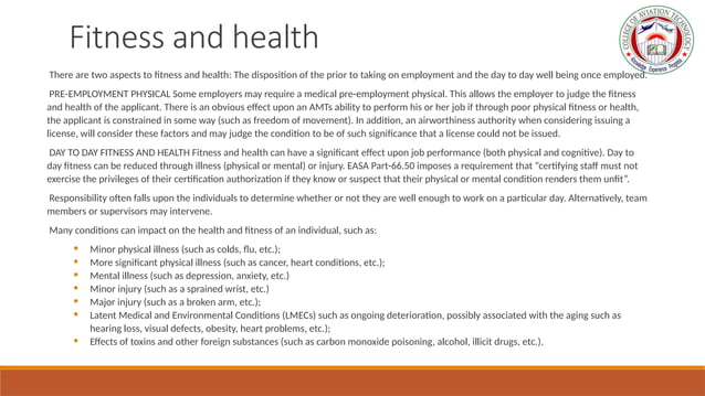 A presentation on Human Performance Limitations | PPTX