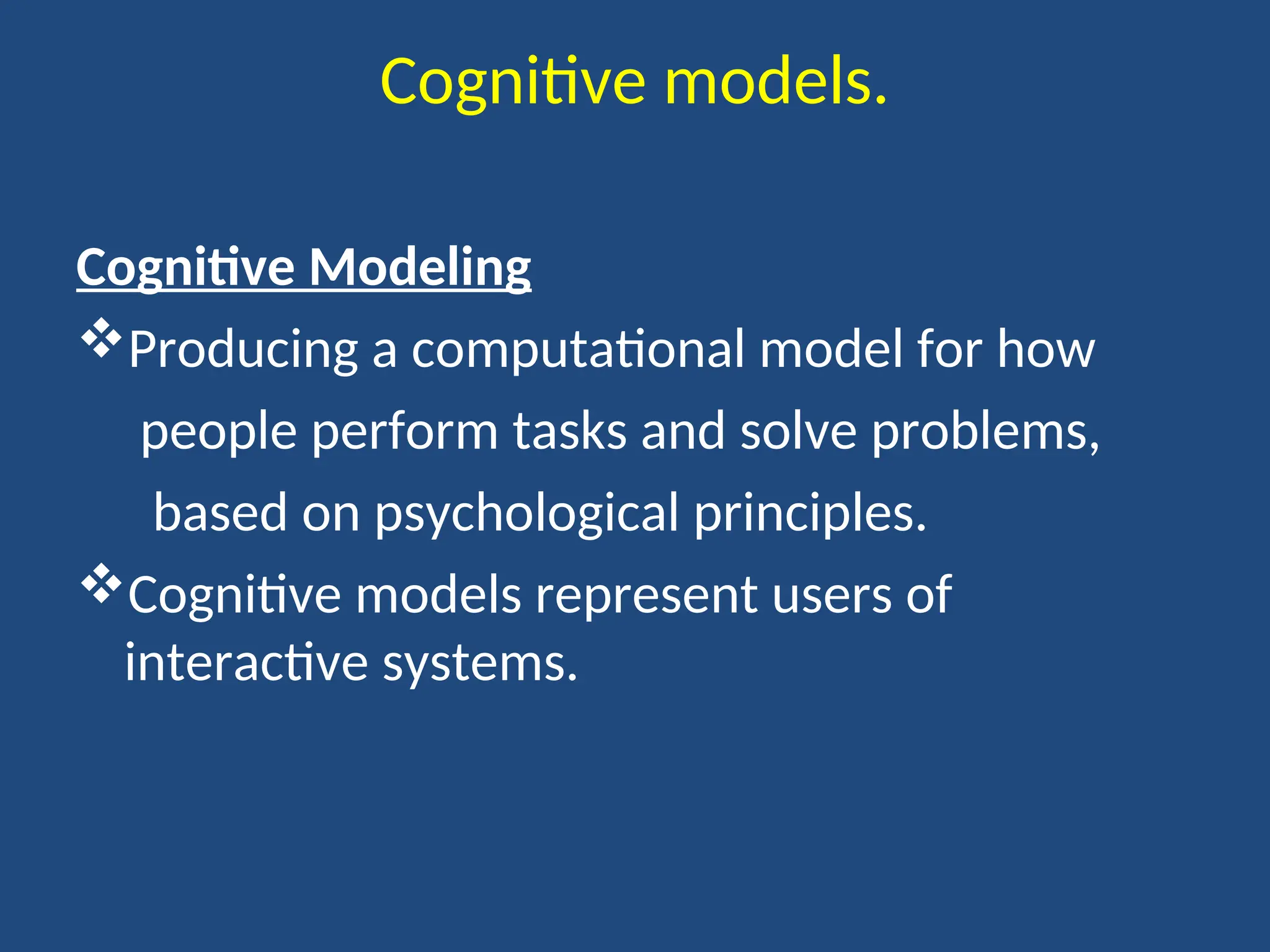 Human performance Models and (lect2).ppt